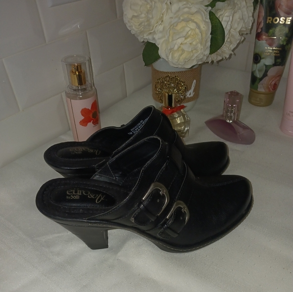 Eurosoft | Shoes | Eurosoft By Sofft Black Shoes With 3 Block Heel Size ...